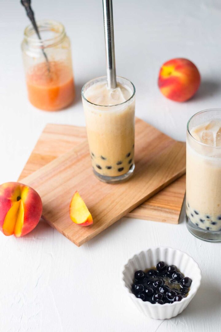 Peach Milk Tea: Peach Flavor Bubble Tea - The Flavor Bells