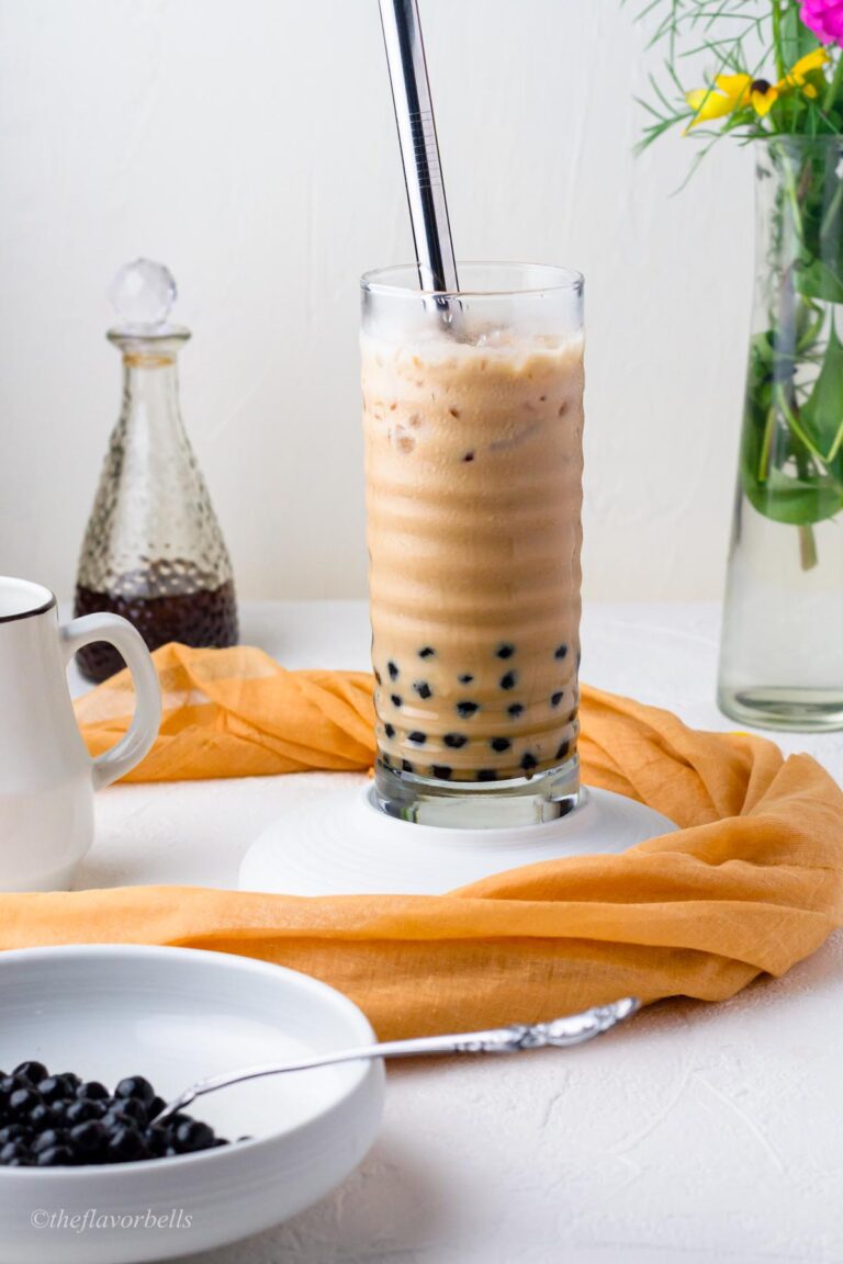 Boba Coffee ( Iced Coffee With Boba) - The Flavor Bells