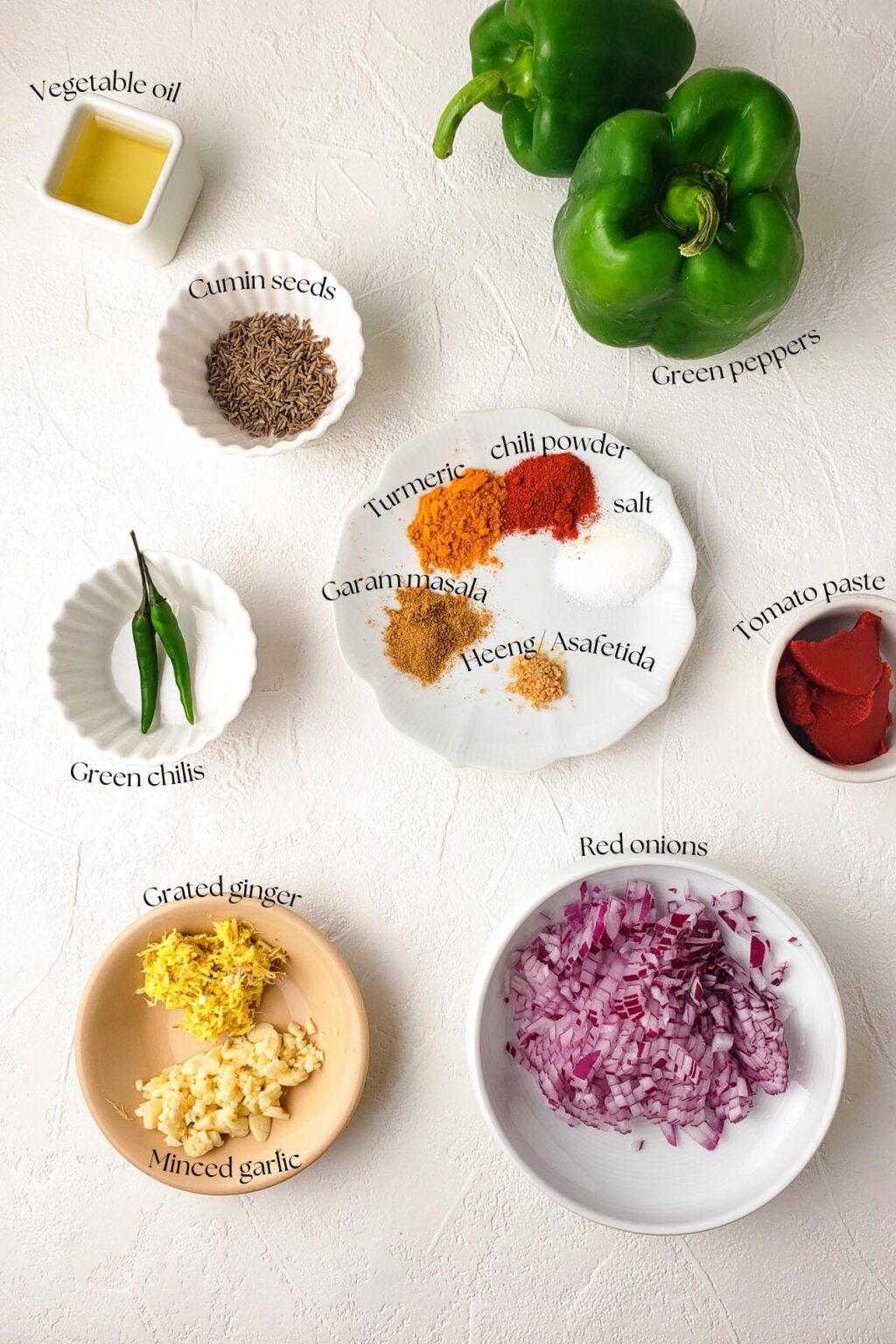 Shimla Mirch Ki Sabzi ( Pepper curry) - The Flavor Bells