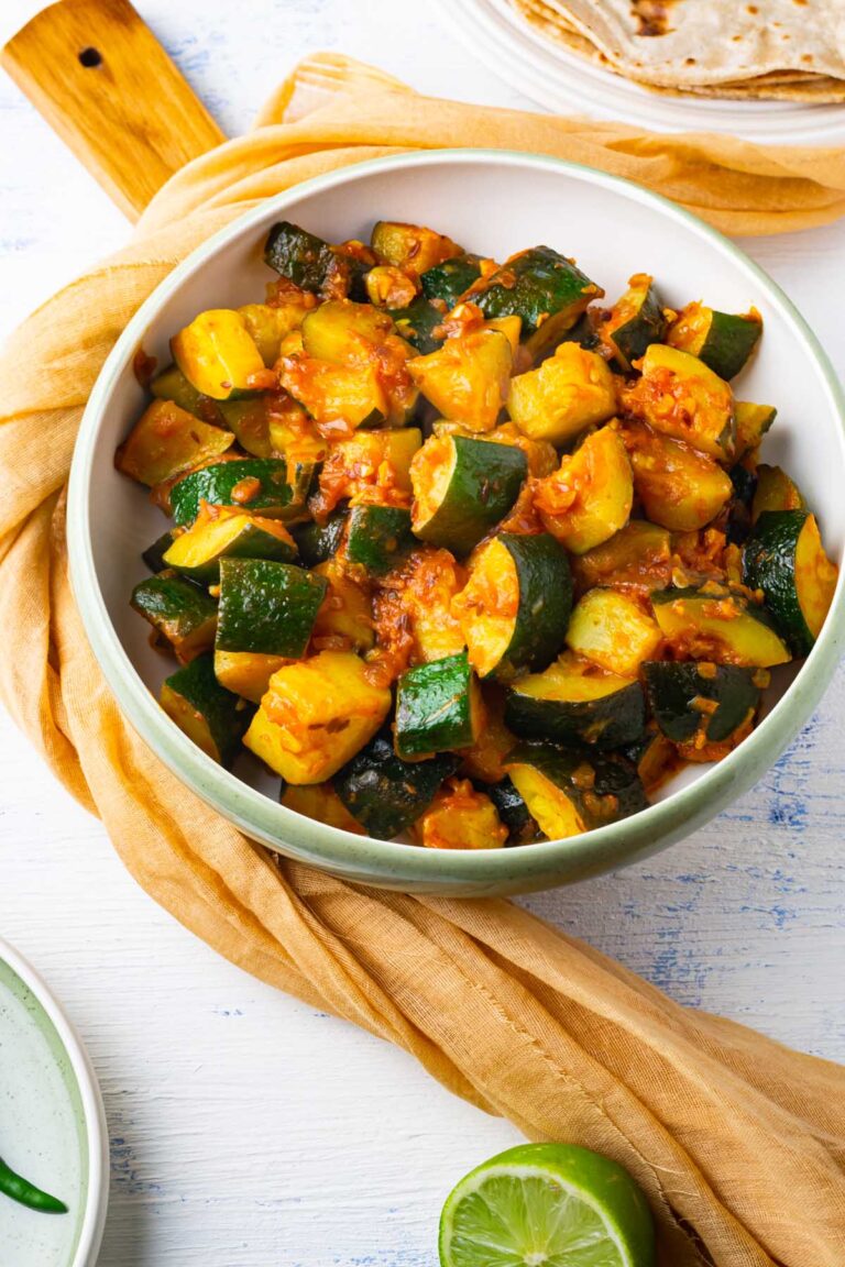 Indian Zucchini Curry ( Zucchini Sabzi) - The Flavor Bells