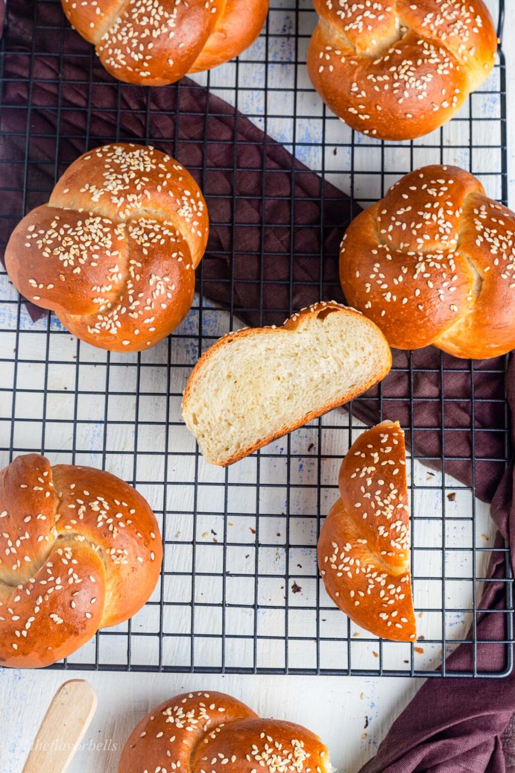 Challah Buns | Vegan Challah Rolls - The Flavor Bells