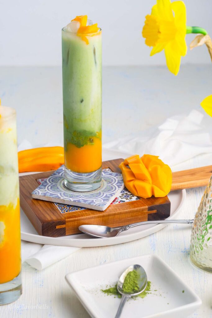 Mango Matcha Latte - The Flavor Bells