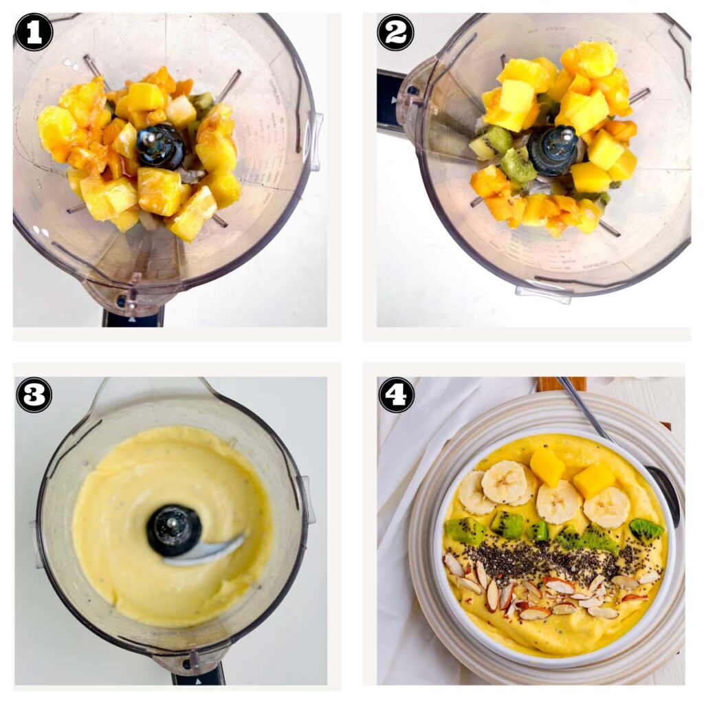 Kiwi Mango Smoothie Bowl - The Flavor Bells
